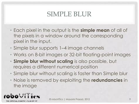 robocv module 4 image processing techniques using opencv ppt