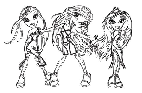 Bratz Coloring To Download For Free The Bratz Coloring Pages