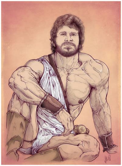 Ink And Pencil Portrait Of Lou Ferrigno As In Herc Tumbex