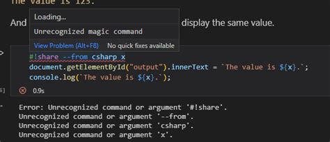 Unrecognized Magic Command For Share · Issue 2366 · Dotnet