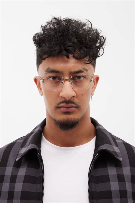 Lf Rimless Class V White Gold Clear Lux Frames