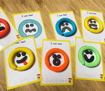 Emotions Play Dough Mats Feelings Printable Play Doh Fine Motor Skills
