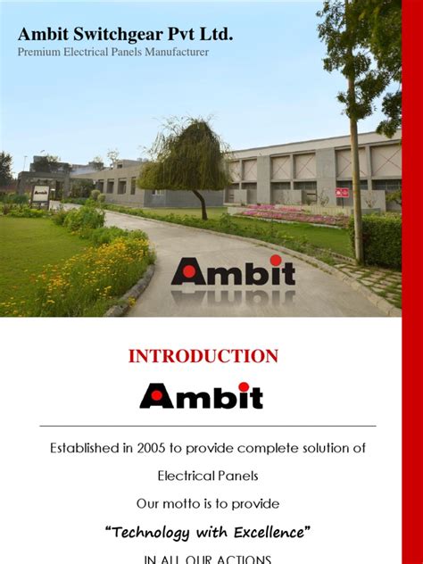 Ambit Switchgear Pvt Ltd Premium Electrical Panels Manufacturer Pdf