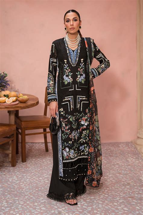 Afrozeh The Painted Garden Unstitched Lawn 3pc Suit Aef 24 V1 03