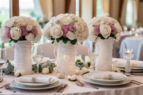 Premium Photo Ining Table Setting At Provence Style With Jam Jar And