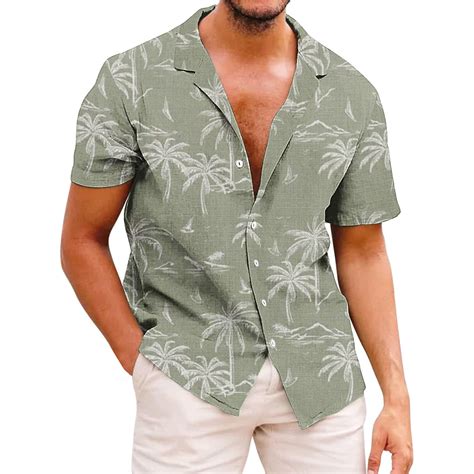 Uveasisha Floral Button Up Shirts For Menmens Hawaiian Shirts Short Sleeve Casual Button Down