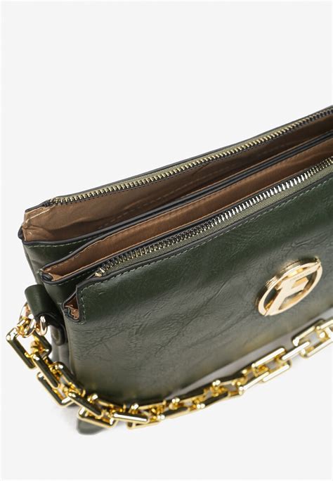 Zielona Torebka Z Łańcuchem Cella Renee