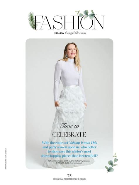 Kristen Bell Covers Red Magazine Uk December 2025 Issue • Celebmafia