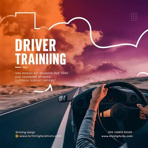 Premium Photo A Poster For The Driver Of The Car Shows A Driver Driving