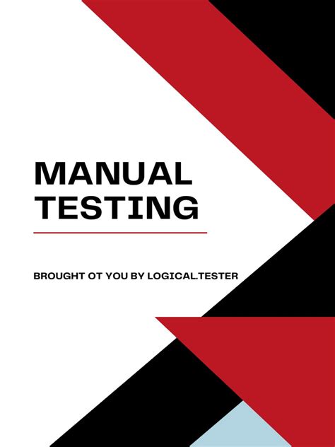 manual testing by logical tester pdf software testing graphical