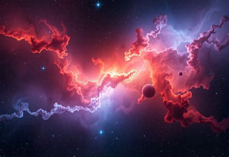 D Galactic Nebula A Stunning Visualization Of A Cosmic Nebula Fi Stock