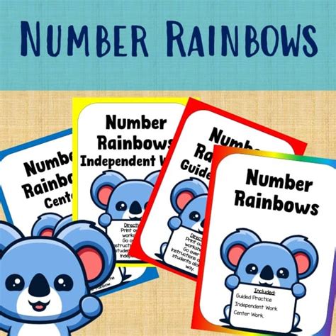 Number Rainbows Math Centers Guided Practice Independent Work