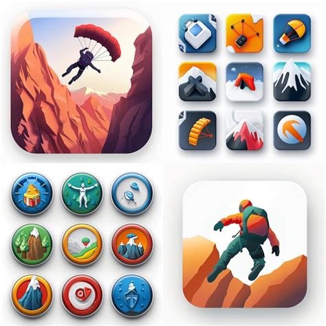 Premium Photo Creative Icon Set Titles For Mobile App Designs