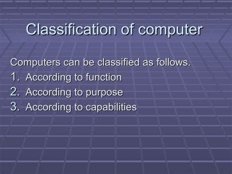 Classification Of Computer Pptx