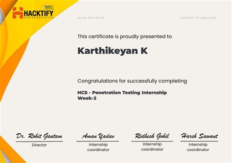 Internship Cybersecurity Xss Idor Hacktify Karthikeyan K