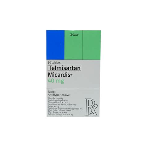Micardis Telmisartan 40mg Tablet 30s Price In The Philippines Medsgo