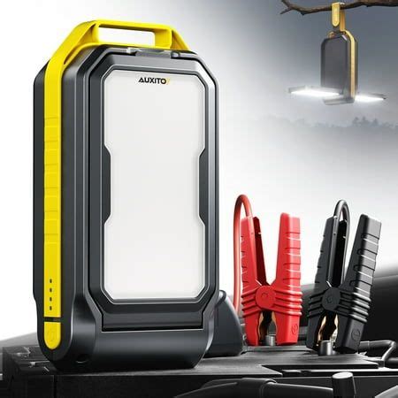 Auxito Jump Starter 6000a Car Portable Battery Jumper Box With 2500lm