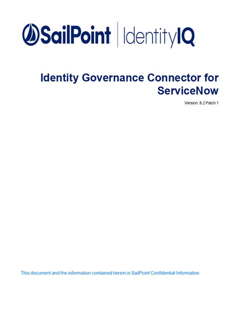 821 Sailpoint Identity Governance Connector For Servicenow Guide