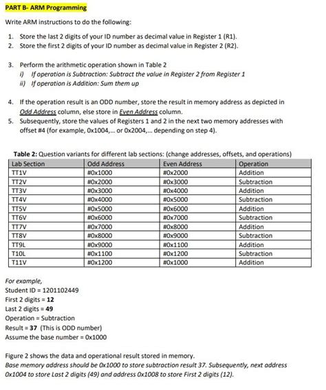 Part B Arm Programming Write Arm Instructions To Do