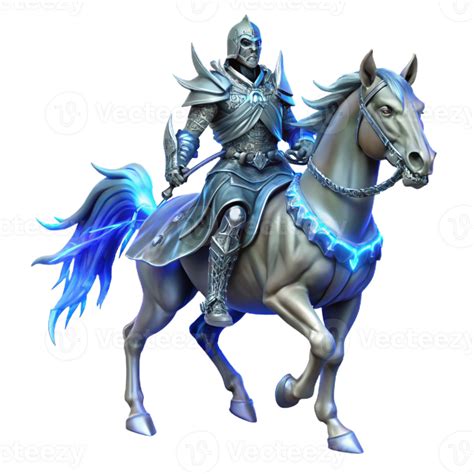 Magnificent Minimalist A Lone Spectral Knight Clad In Shimmering