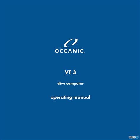 Oceanic Vt3 Dive Computer Operating Manual Teklib Tech Doc Library