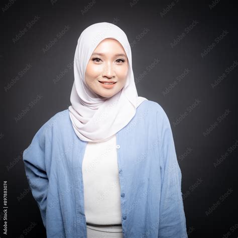 Portrait Of A Beautiful Malaysian And Indonesian Muslim Young Women