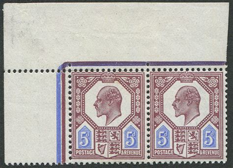 5d Sg 295 Pair Mint Corner Marginal Superb Fresh Embassy Philatelists