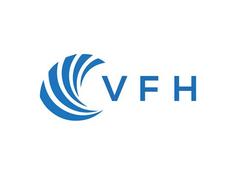 Vfh Letter Logo Design On White Background Vfh Creative Circle Letter