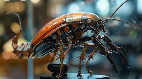 Weaponized Robotic Cockroach Premium Ai Generated Image