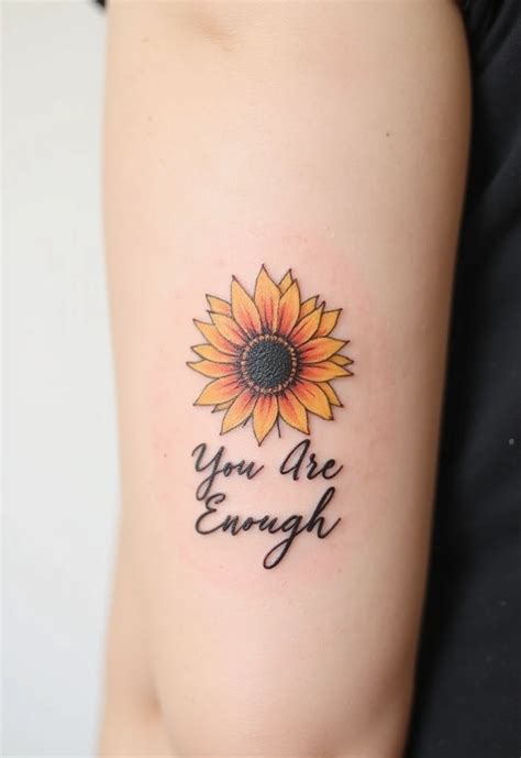 30 Sunflower And Quote Tattoo Ideas Full Of Positivity Tattoo Radar