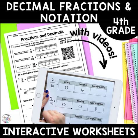 Decimal Notation 4th Grade Decimal Review Worksheets Compare Hundredths