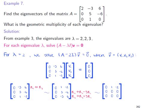 Linear Algebra Finding The Pivot For The Eigenspace Mathematics