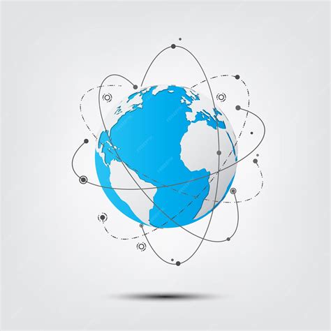 Premium Vector Abstract Technology Background Global Network Connections With Points And Lines