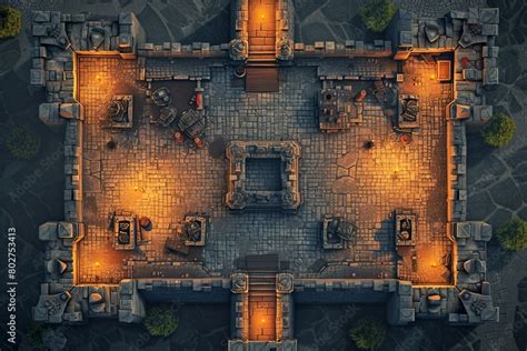 Ilustración De Stock Dnd Battlemap Castle Armory Battlemap Defend
