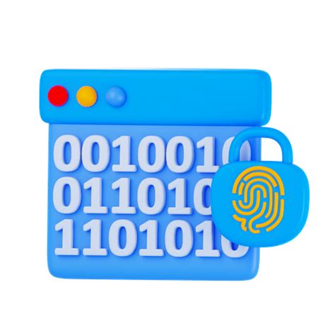 Data Encryption Binary Code Locked Program Safety Icon Download