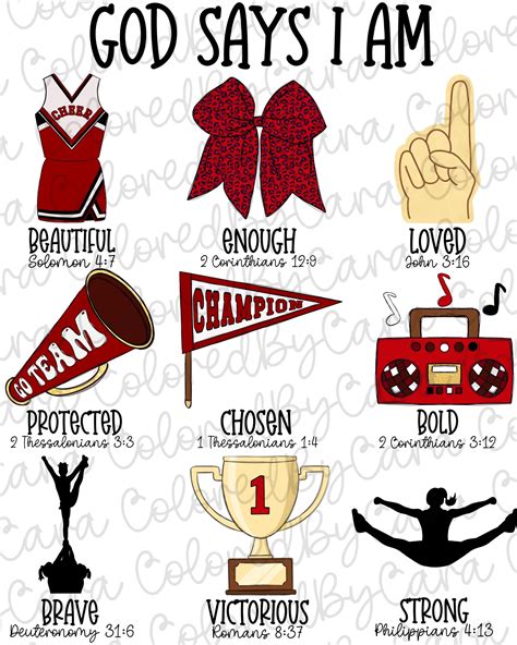God Says I Am Cheerleader Png Competitive Cheerleader Png Cheer Png