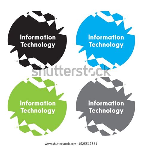 Vector Set Information Technology Label Simple Stock Vector Royalty