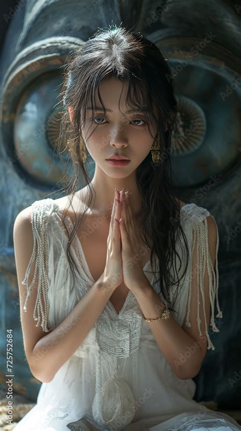 A Gorgeous Japanese Idol Girl Wearing A White Summer Mini Dress