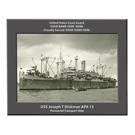 Uss Joseph T Dickman Apa 13 Personalized United States Navy