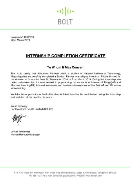 Internship Certificate On Finance Docx