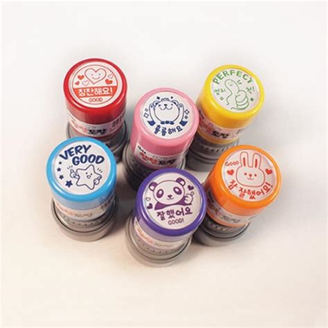 숙제검사 칭찬 도장 64x32mm 원형도장 문구사무용 스페셜오퍼 위탁판매 도매사이트상품정보 Api제공제조사직거래위탁배송 셀러마켓