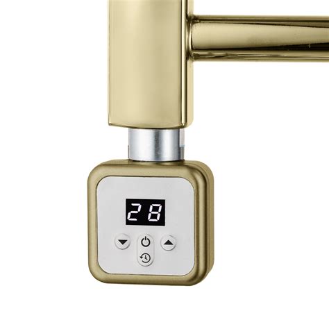 Venice 600w Square Digital Thermostatic Heating Element Brushed Brass