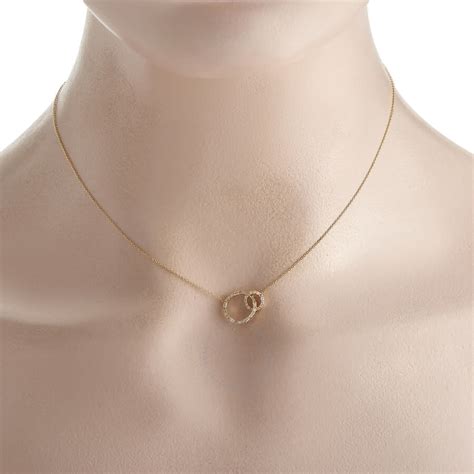 Lb Exclusive 14k Yellow Gold 025ct Diamond Interlocking Circle