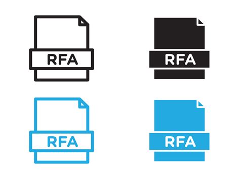 Rfa File Icon Black And White Outline Sign 48315156 Vector Art At Vecteezy
