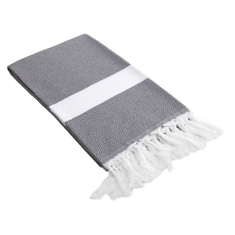 Diamond Weave Pestemal Turkish Cotton Beach Towel Soft Aqua Linum Home