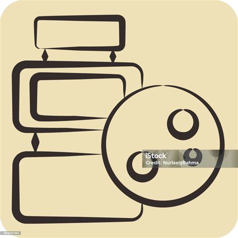 Icon Microplastic Related To Plastic Pollution Symbol Hand Drawn Style