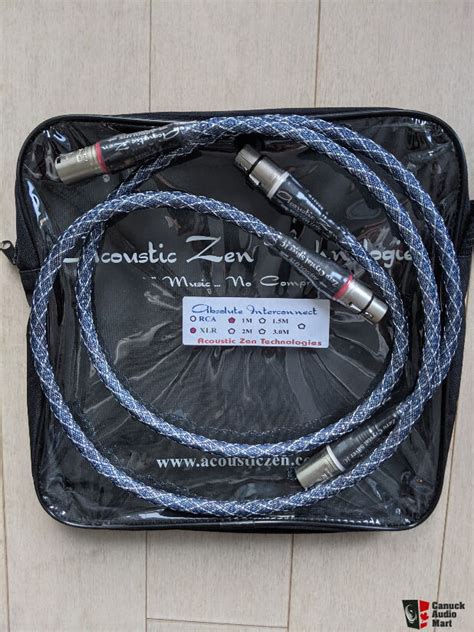 Acoustic Zen Absolute Silver Xlr 3ft 1m Pair Interconnect Cables For
