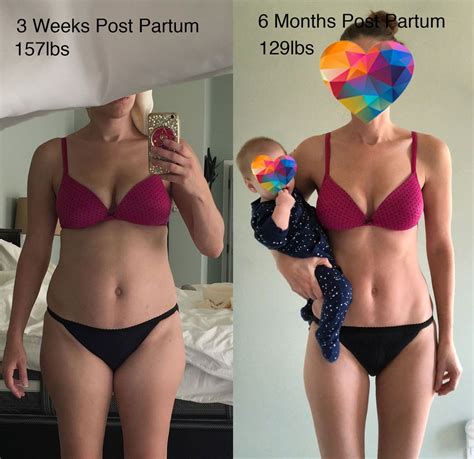 F3658 157 129 28lbs 4 Months Post Partum Weight Loss After