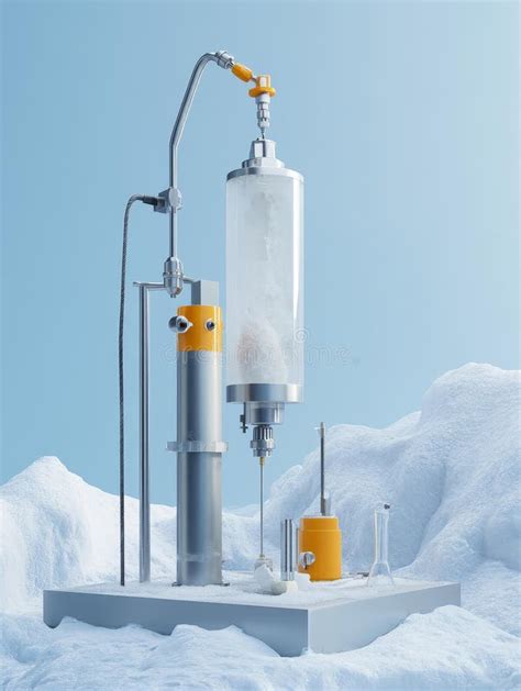 Glacier Core Sample Extraction Station Scientific Equipment Extracts