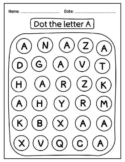 Freebie Sample Dot Marker Abcs By Wild Fajr Tpt